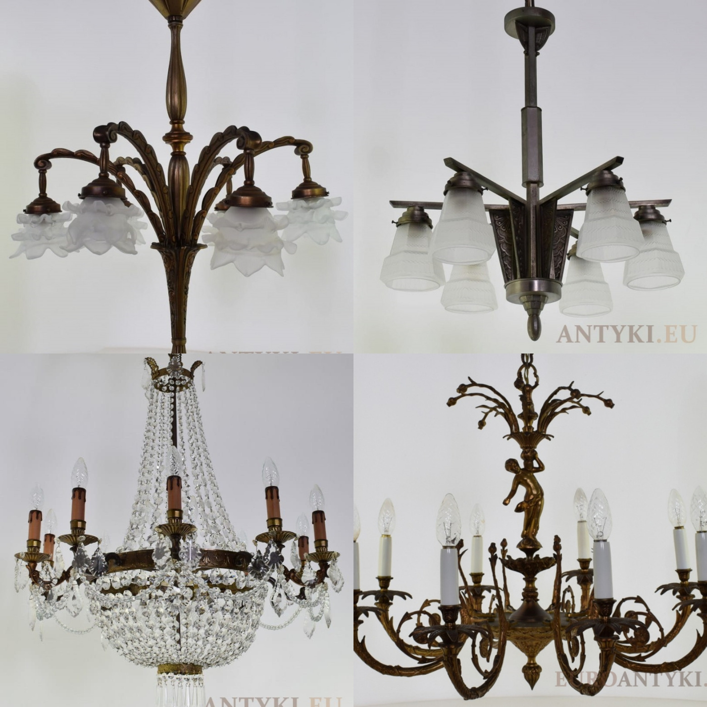 Antyczne lampy - różne rodzaje z różnych epok - Sklep z antykami i starociami – lampy, meble ...